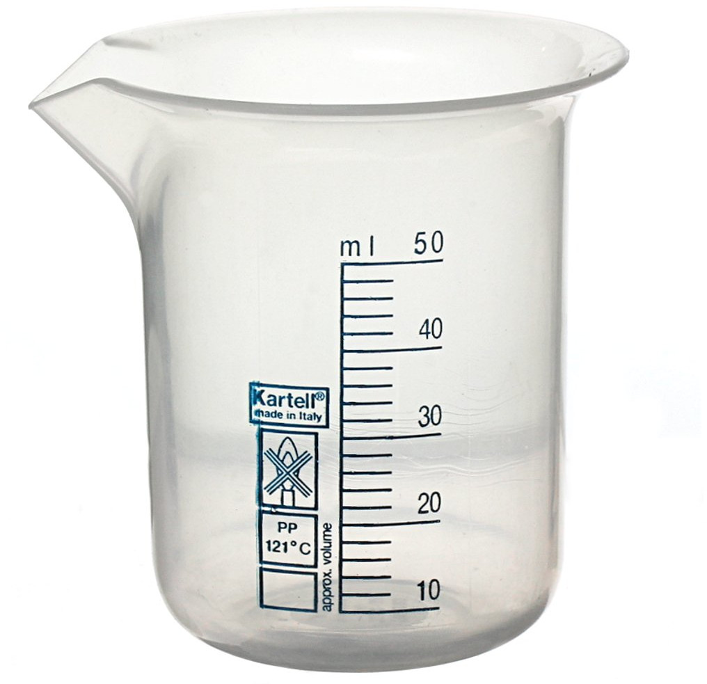 Becher 50 ml graduato in polipropilene