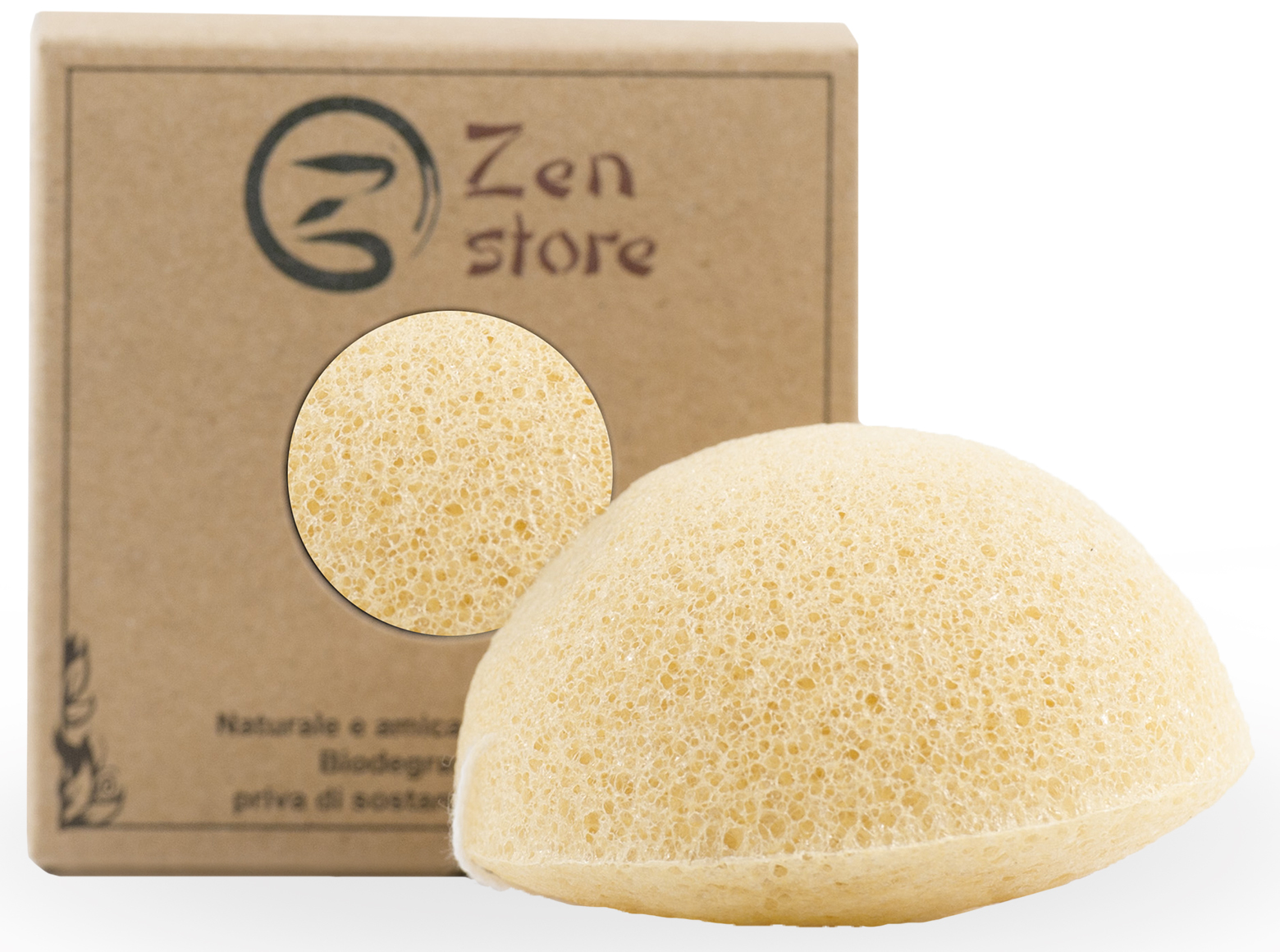 Konjac Spugna Naturale Viso Gialla - Purificante per Pelle con Imperfezioni