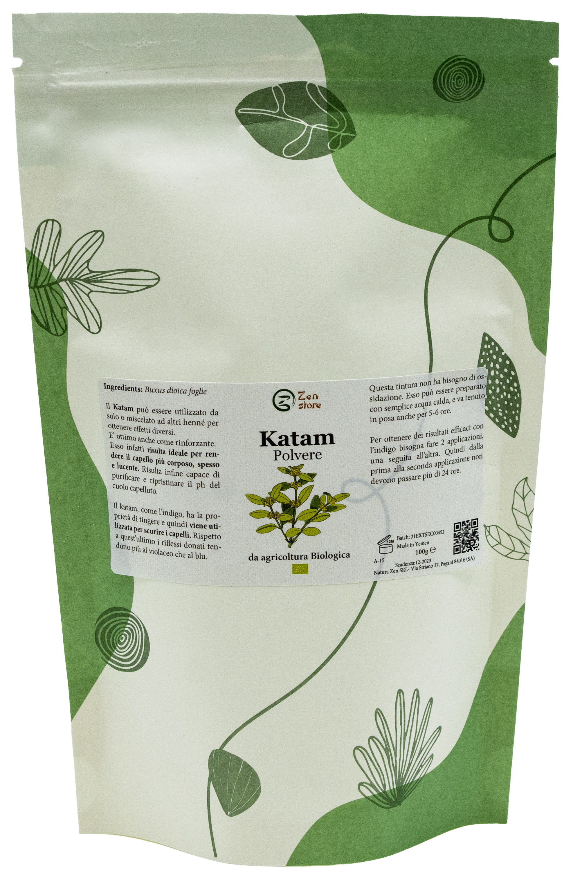 Katam Buxus Dioica - Polvere Naturale Colorante Biologico