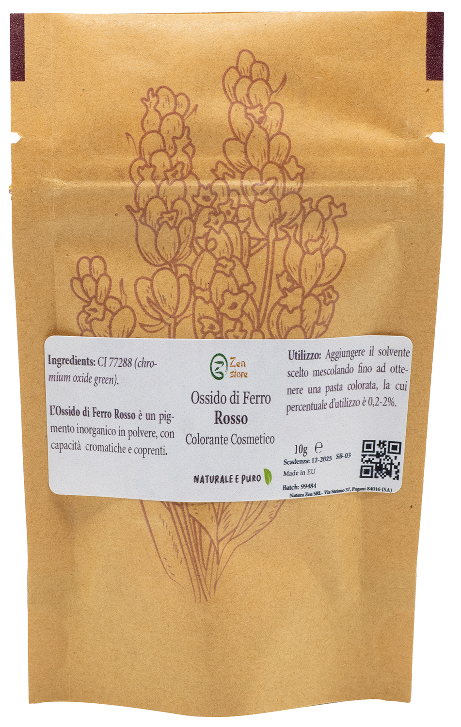 Ossido di Ferro Rosso - Pigmento Naturale per Cosmetici e Saponi